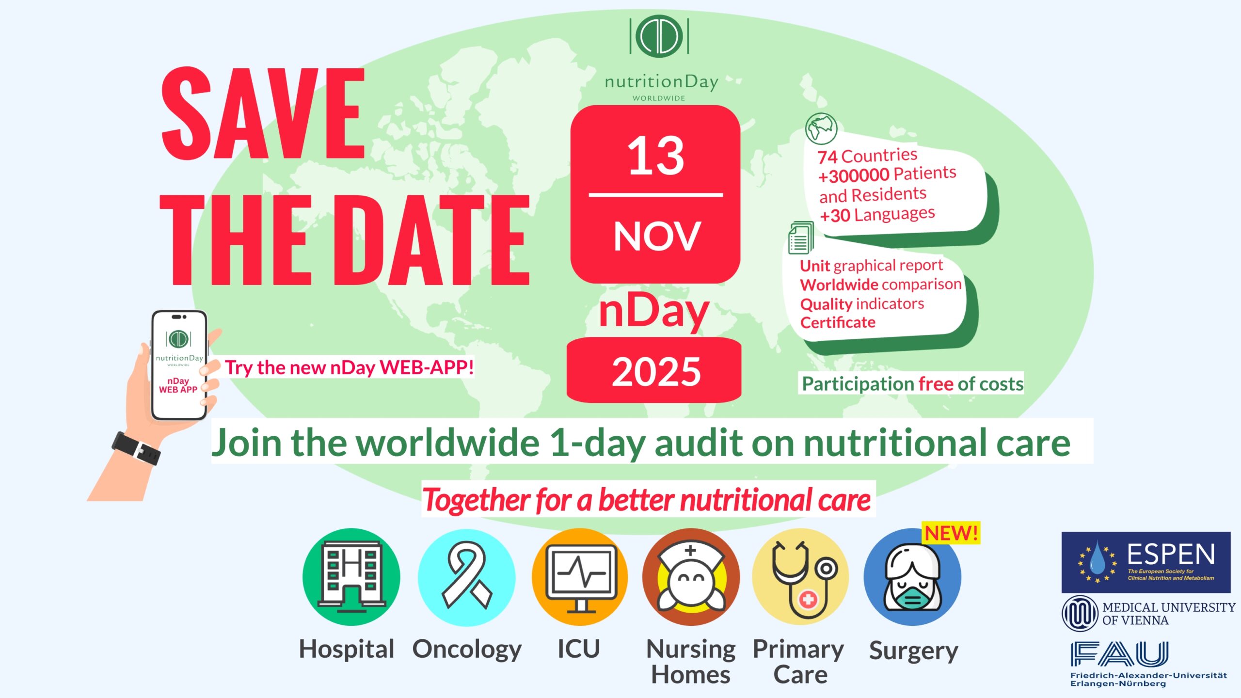 Doe mee met NutritionDay | NESPEN